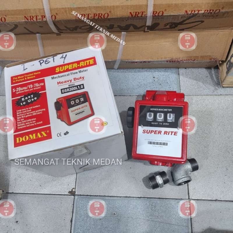 Promo Alat Ukur Minyak Flowmeter Flow Meter 3 Digit 1 1 Inch Super Rite ...