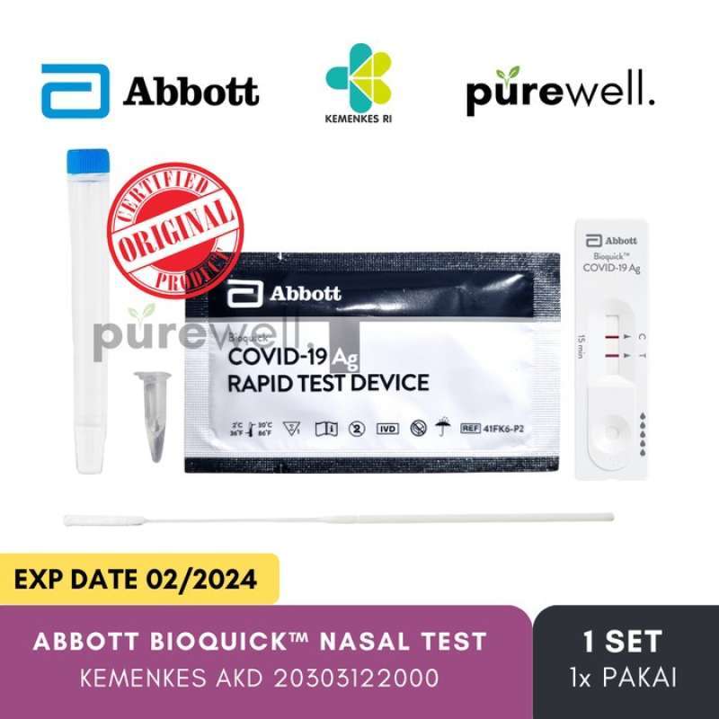 Jual Abbott Bioquick Alat Swab Antigen Test Nasal Hidung Satuan ...
