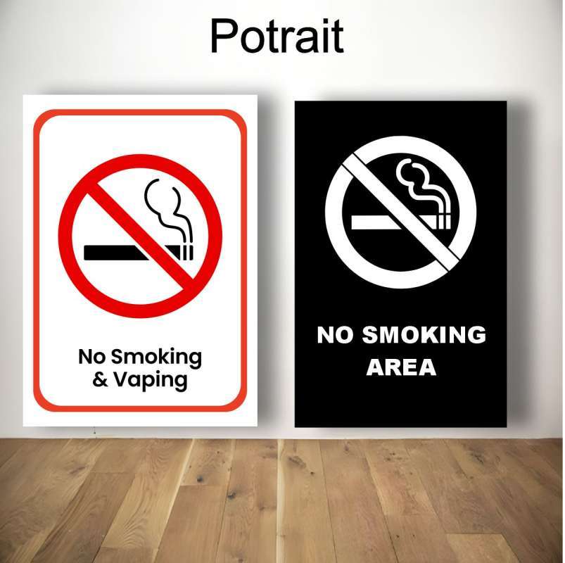 Promo Sign Board Tulisan No Smoking Di Larang Meroko Dari Bahan Akrilik ...