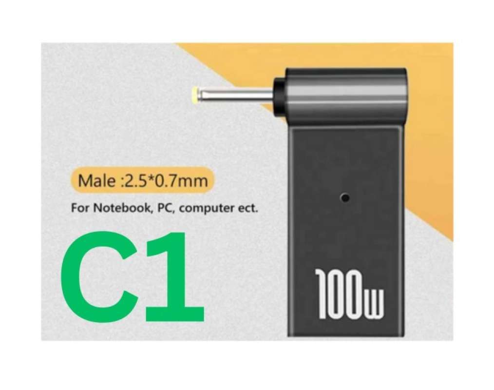 Jual 100w Adapter Converter Type-c Power Delivery Ke Dc Jack Laptop Charger - C17 = 6.0x4.4mm Di ...