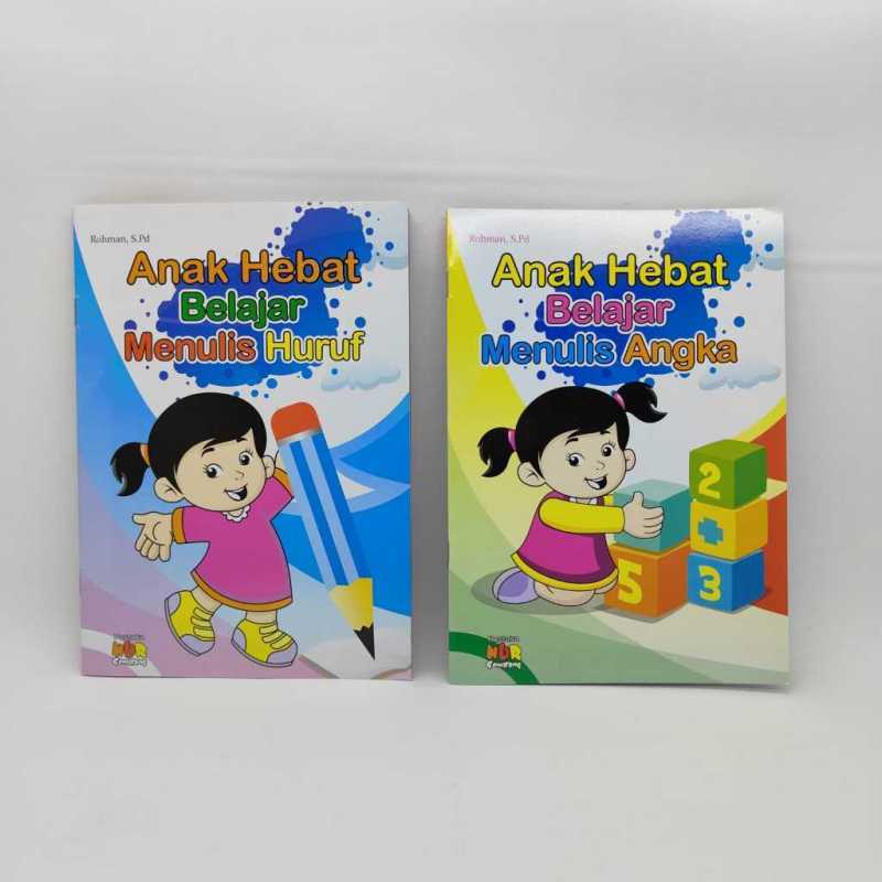 Jual Anak Hebat Belajar Menulis Angka Dan Huruf Soft Cover Full Color ...