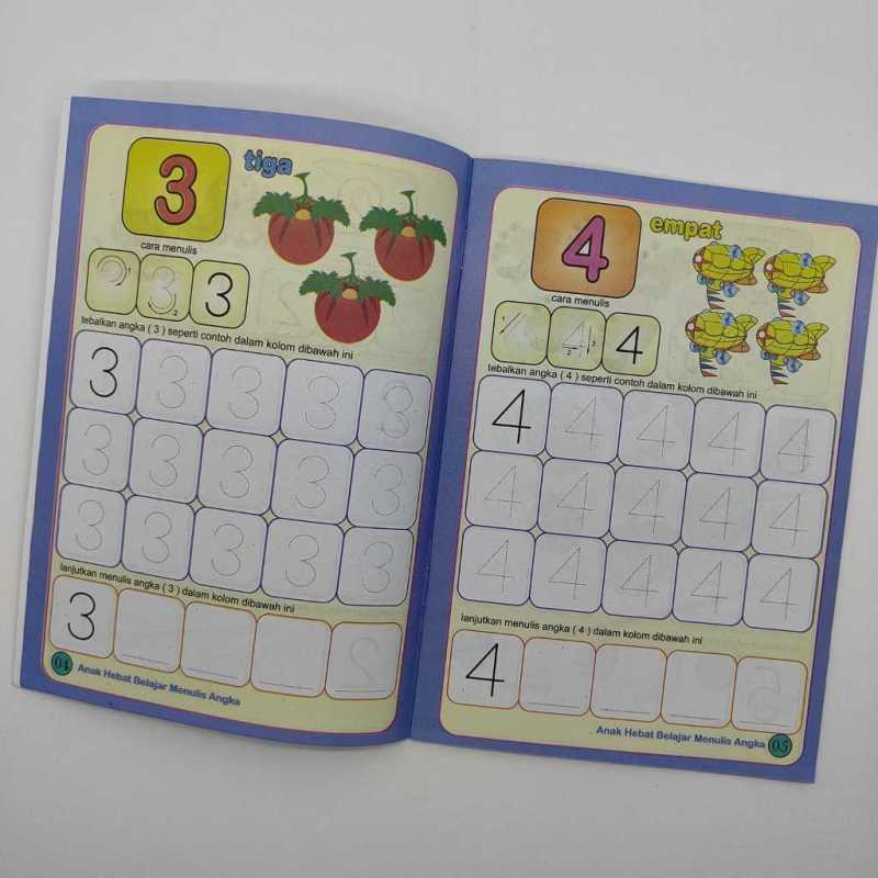 Jual Anak Hebat Belajar Menulis Angka Dan Huruf Soft Cover Full Color ...