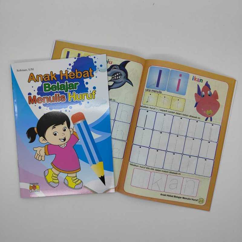 Jual Anak Hebat Belajar Menulis Angka Dan Huruf Soft Cover Full Color ...