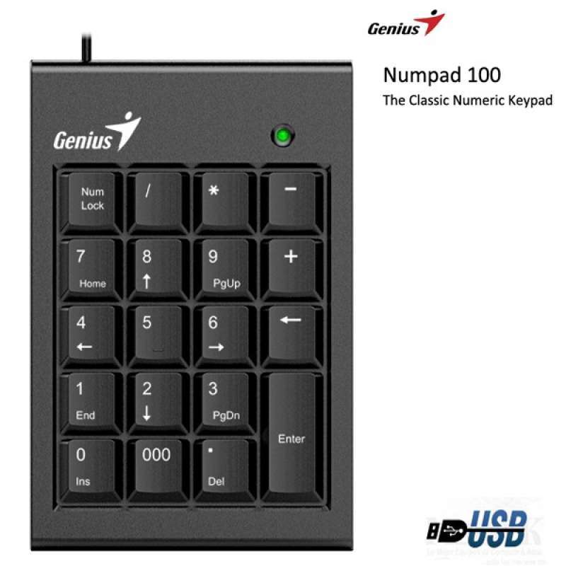 Jual Genius Numpad 100 Wired Numeric Keypad - Black Di Seller Rukia ...