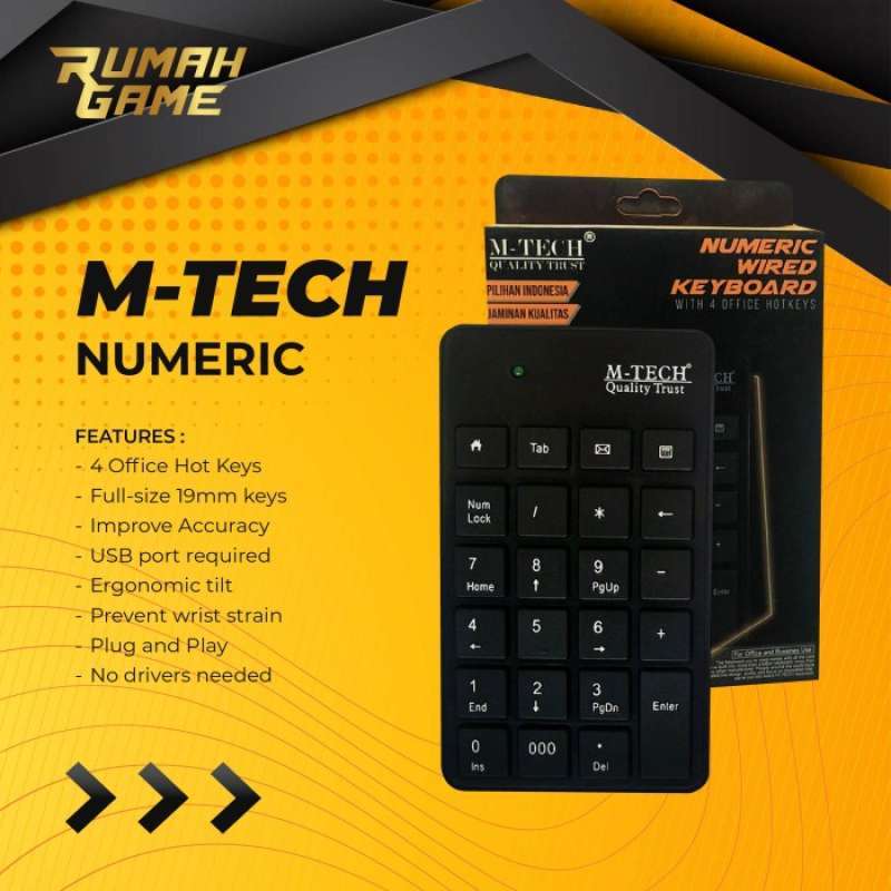 Jual Numeric Keypad Mtech Keyboard Angka Mtech Keyboard Numeric Usb
