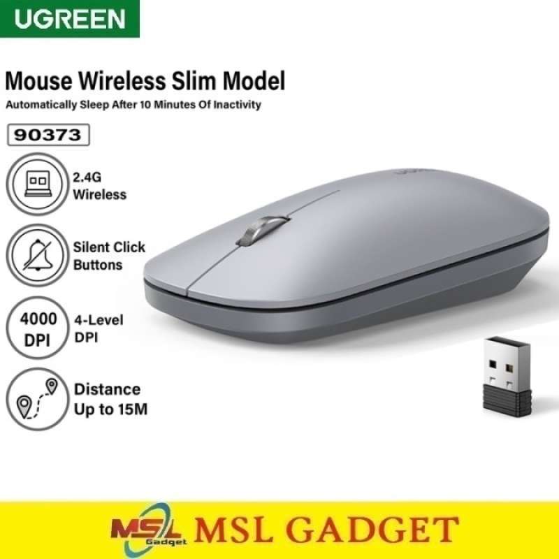 Jual Ugreen Mouse Wireless Bluetooth Silent Click 4000 Dpi Ergonomic ...