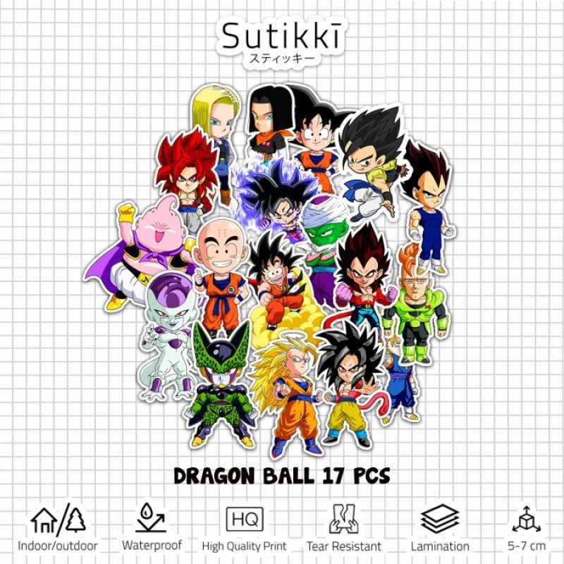 Jual Sticker Pack Logo Dragon Ball Z Super Gt Anime Stiker Anime Laptop ...
