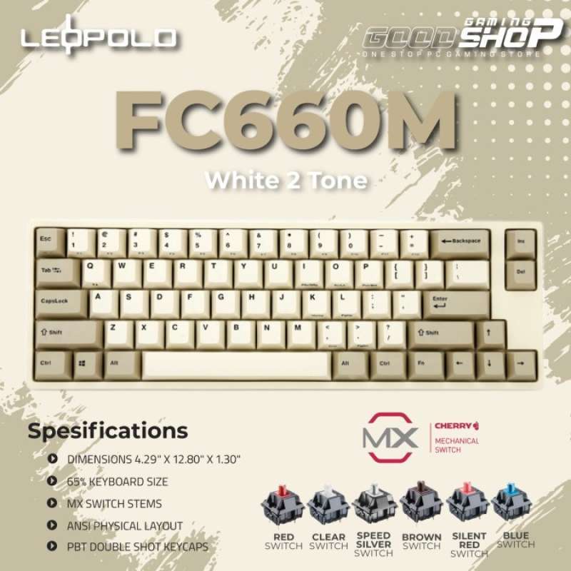 Jual Leopold Fc660m Bt White 2 Tone Pd - Mechanical Gaming Keyboard ...