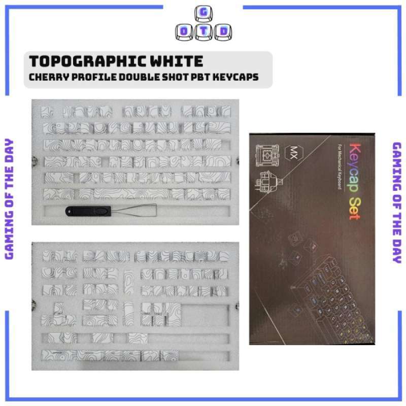 Jual Topographic Keycaps Side Letter By Gotd Cherry Pbt Double Shot Di ...