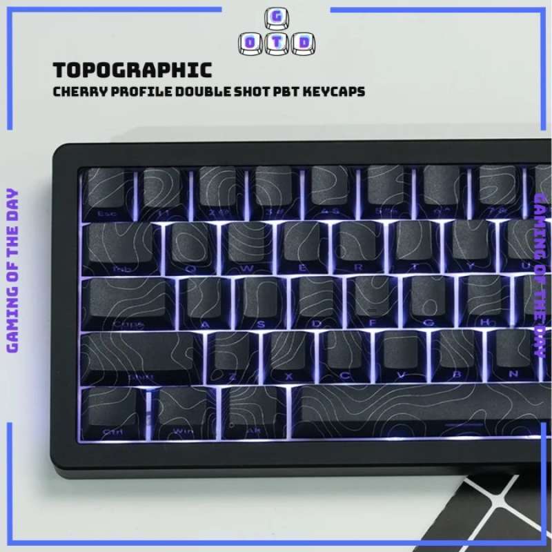 Jual Topographic Keycaps Side Letter By Gotd Cherry Pbt Double Shot ...