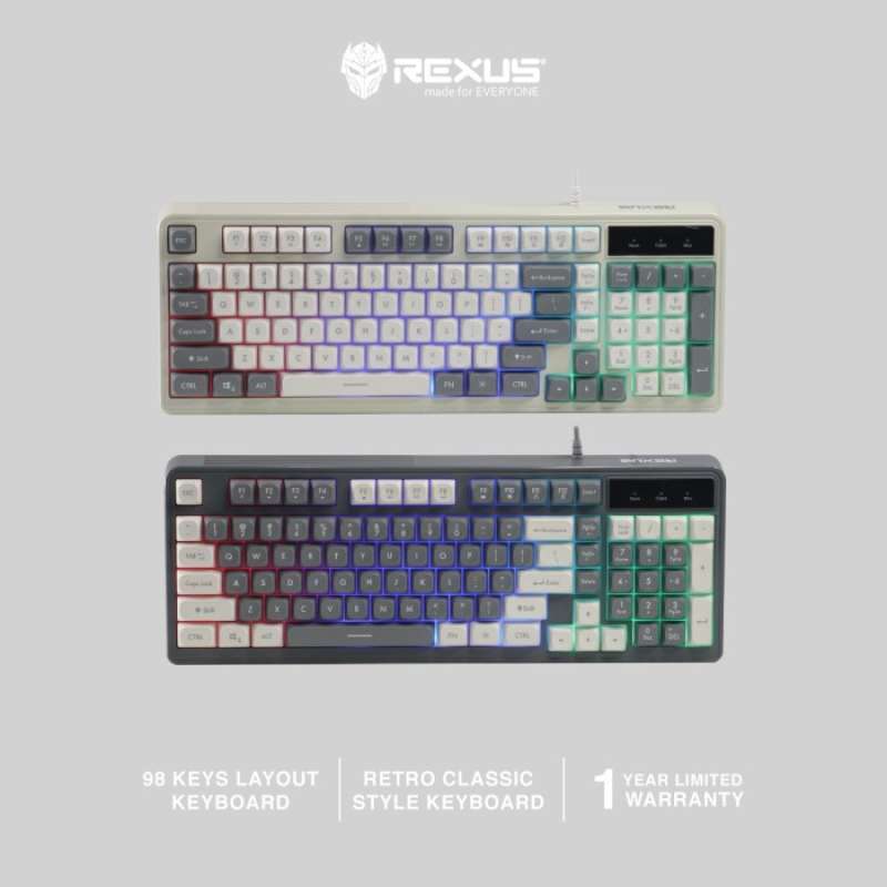 Jual Rexus Keyboard Gaming Battlefire K98m - Cream White Di Seller ...