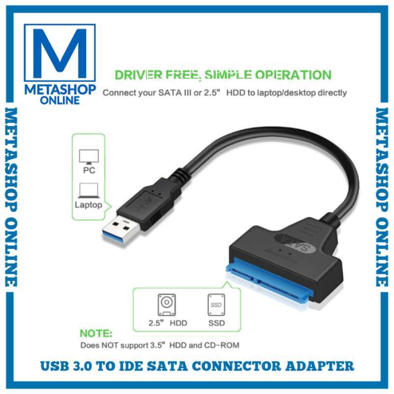 Jual Usb 3.0 To Sata Cable Computer Ide Connector Adapter Converter ...