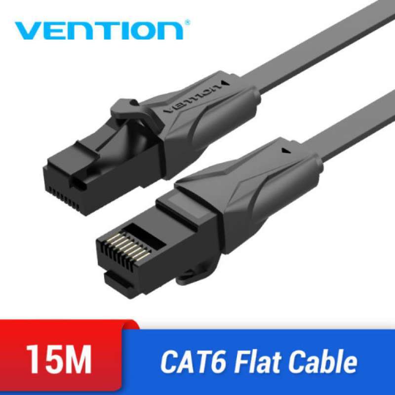 Jual Vention [iba 15m] Kabel Lan Rj45 Cat6 Cat.6 Flat Gigabit Utp Di ...