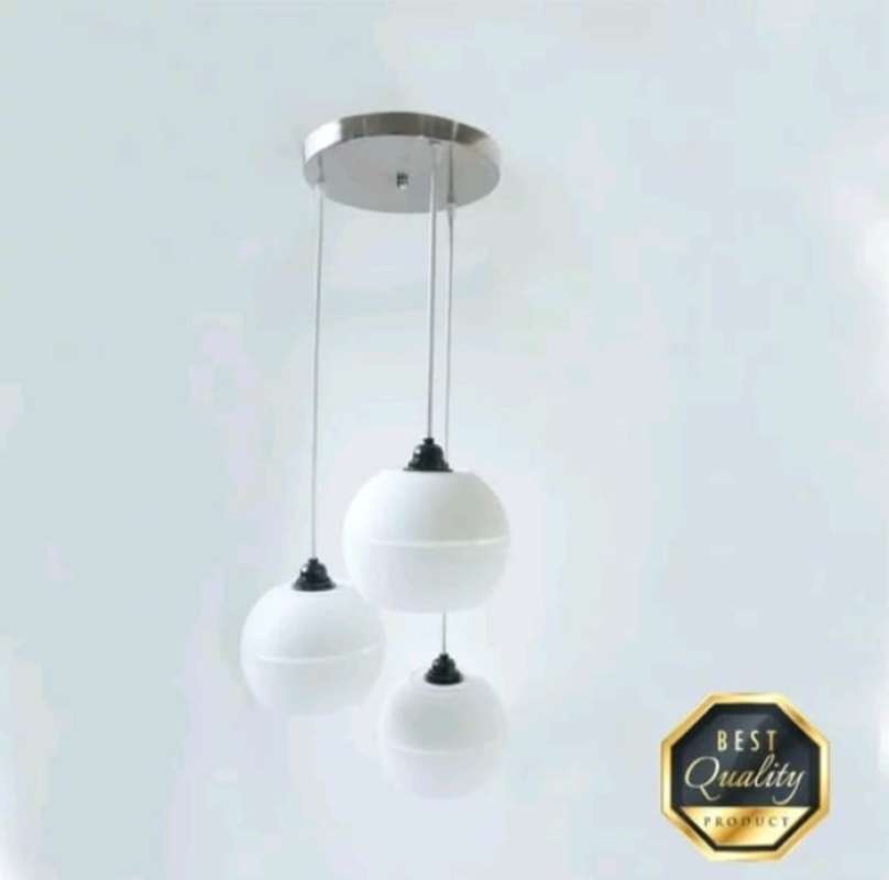 Promo Kap Lampu Gantung Minimalis Modern Moonlight 3 In 1 - Kabel Putih Diskon 23% Di Seller Yss ...