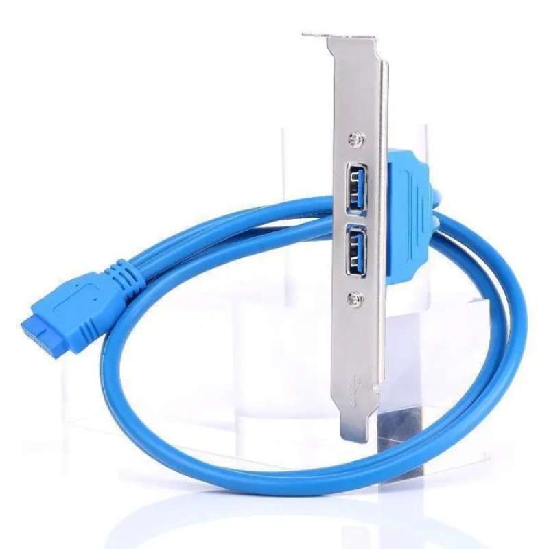 Jual Usb 3.0 Rear Panel Expansion Bracket To 20 Pin Header Cable 2 Port ...