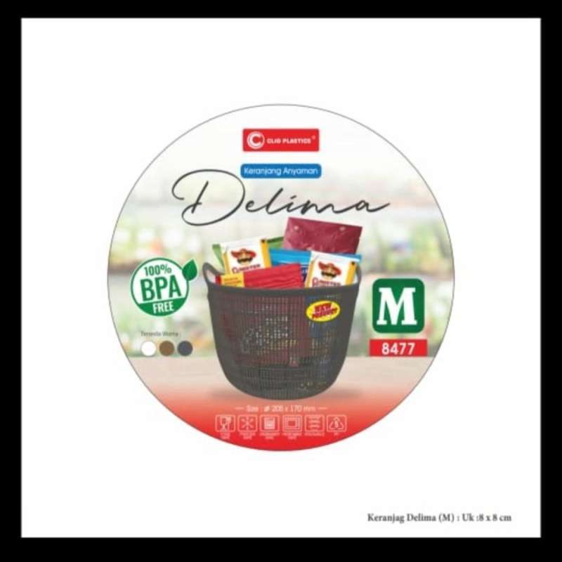 Jual Keranjang Plastik Rotan Delima Tempat Barang Makanan Cemilan ...
