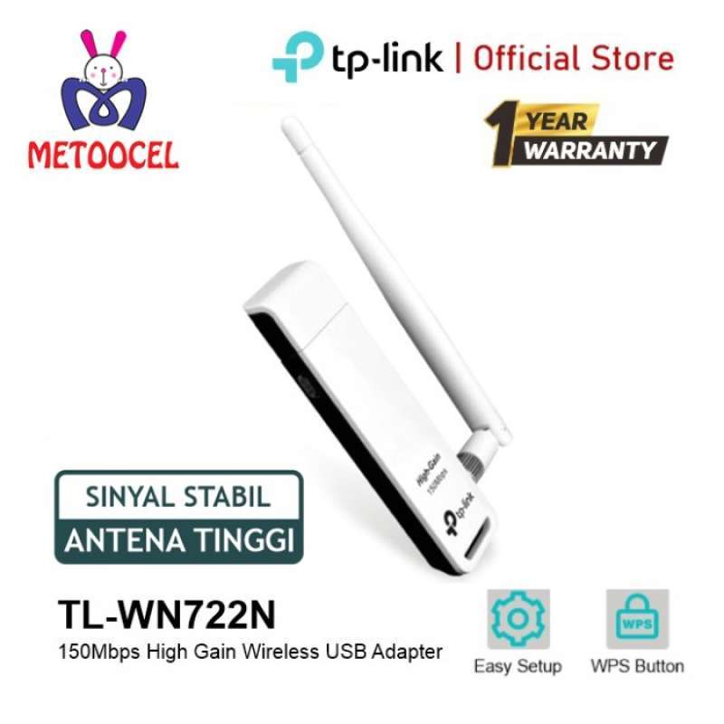 Jual Tp-link Tl-wn722n 150mbps High Gain Usb Adapter Wifi Receiver Di ...