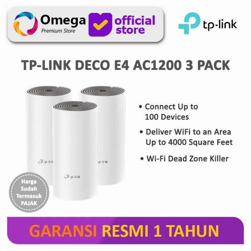 Jual Tp Link Deco E4 (3-pack) Ac1200 Whole Home Mesh Wi-fi System Di ...