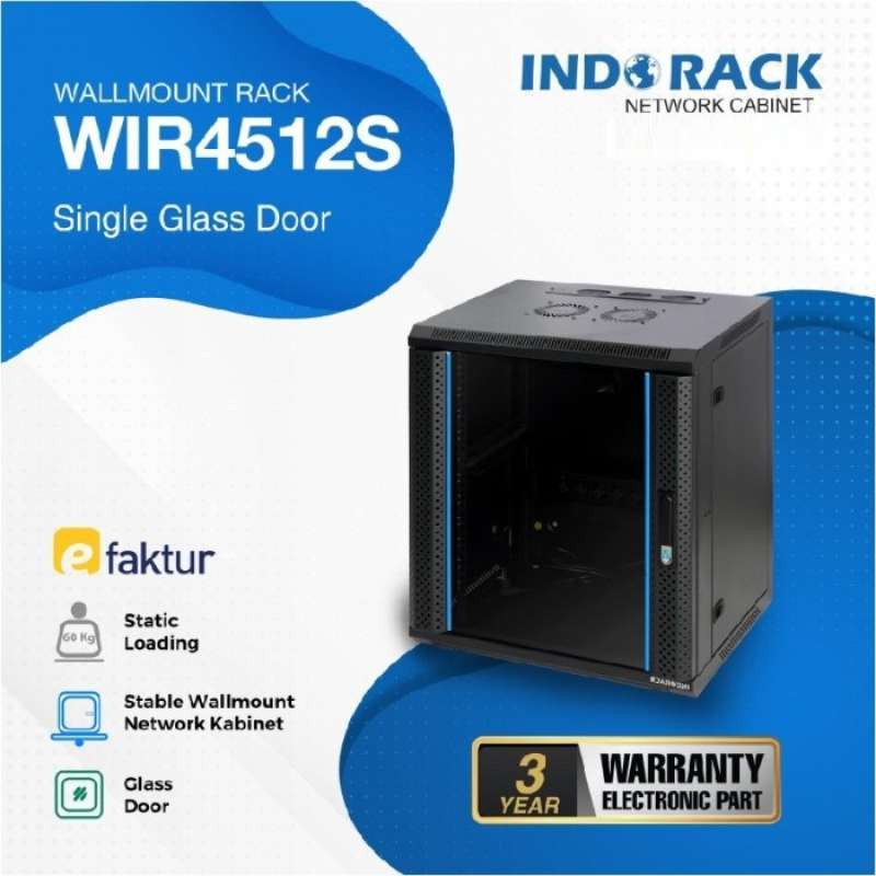 Jual Indorack Wir4512s Wallmount Single Door 12u Depth 450mm 19 Di ...