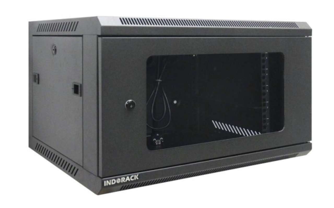 Jual Indorack Wr5006s Wallmount Rack 19 6u Depth 500mm Single Door Di ...
