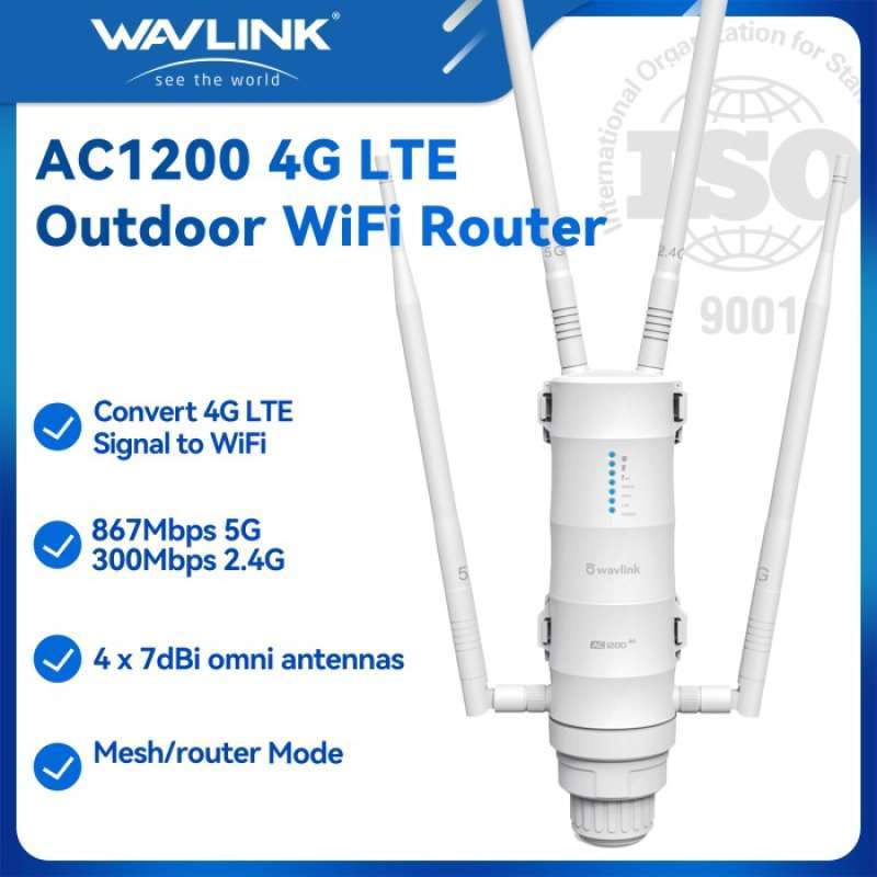 Jual Wavlink Ac1200 Dual Band 4g Kartu Sim Lte Router Wi-fi Luar ...