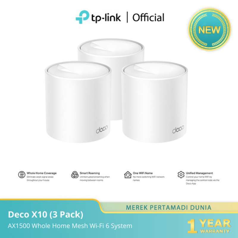Jual Tp-link Deco X10 (3-pack) Ax1500 Whole Home Mesh Wi-fi 6 System ...