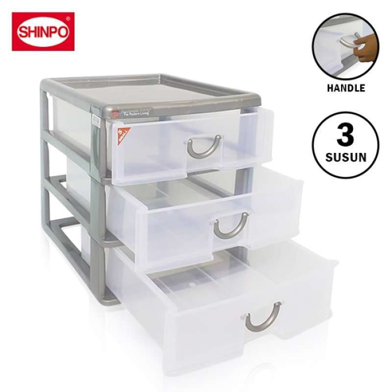 Jual Laci Susun Mini Plastik 3 Slot Rak Container Shinpo Maxim Mini ...