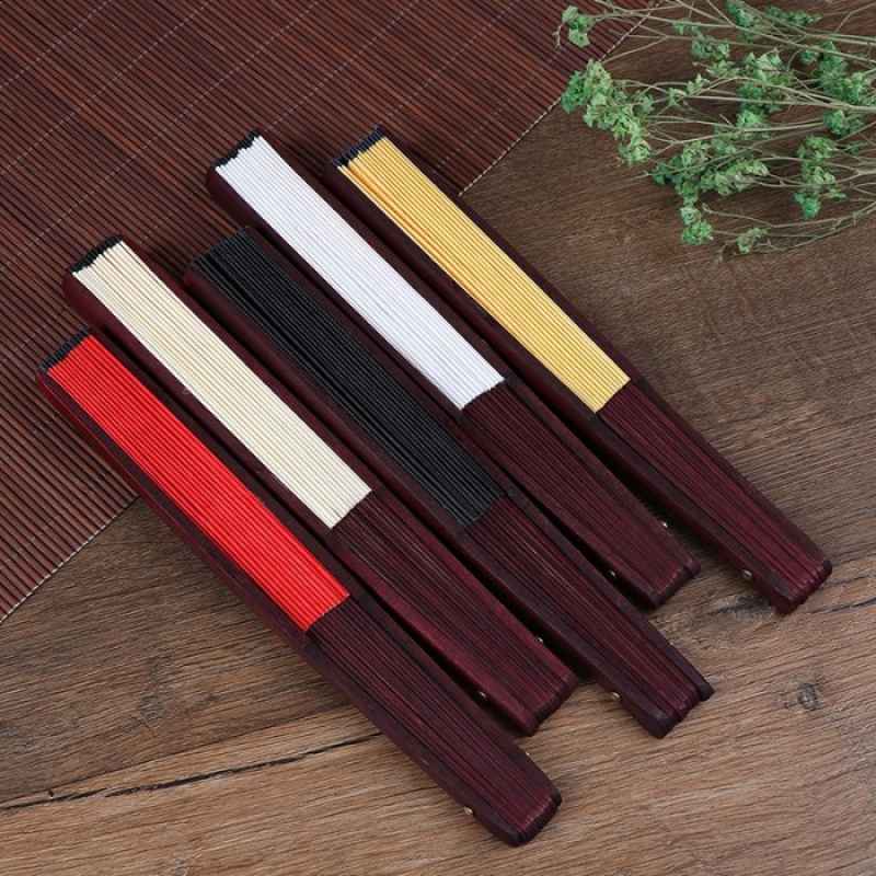 Jual Il668 1pc Kipas Tangan Lipat Bahan Bambu Warna Polos Gaya China ...