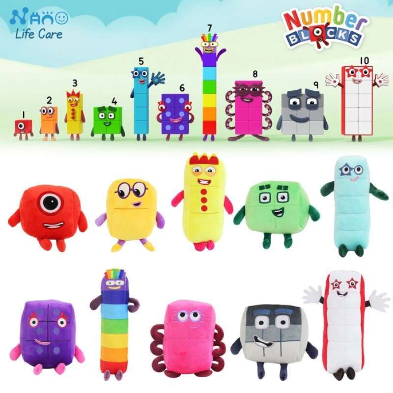 Jual Boneka Mini Numberblocks Plush Doll Educational Stuffed Number Di ...