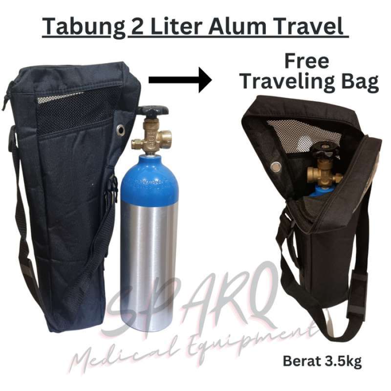 Promo Tabung 2 Liter Aluminium Portable Oksigen + Tas Saja Diskon 33% Di Seller Lucky_vania ...