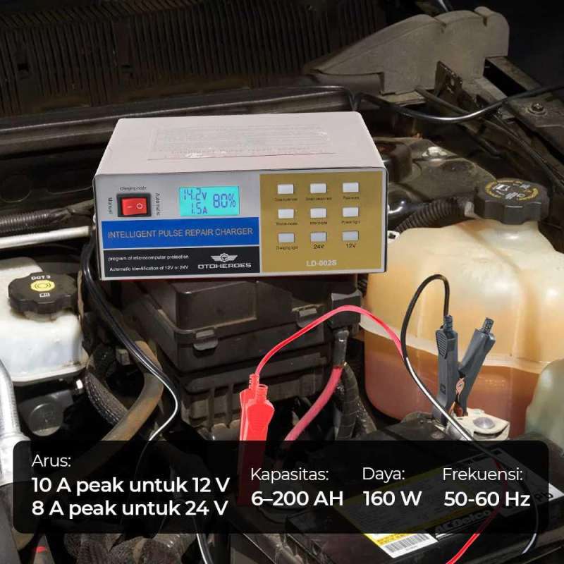Promo Charger Aki Mobil Lead Acid Battery Charger 12v/24v 200ah Ld-002s ...