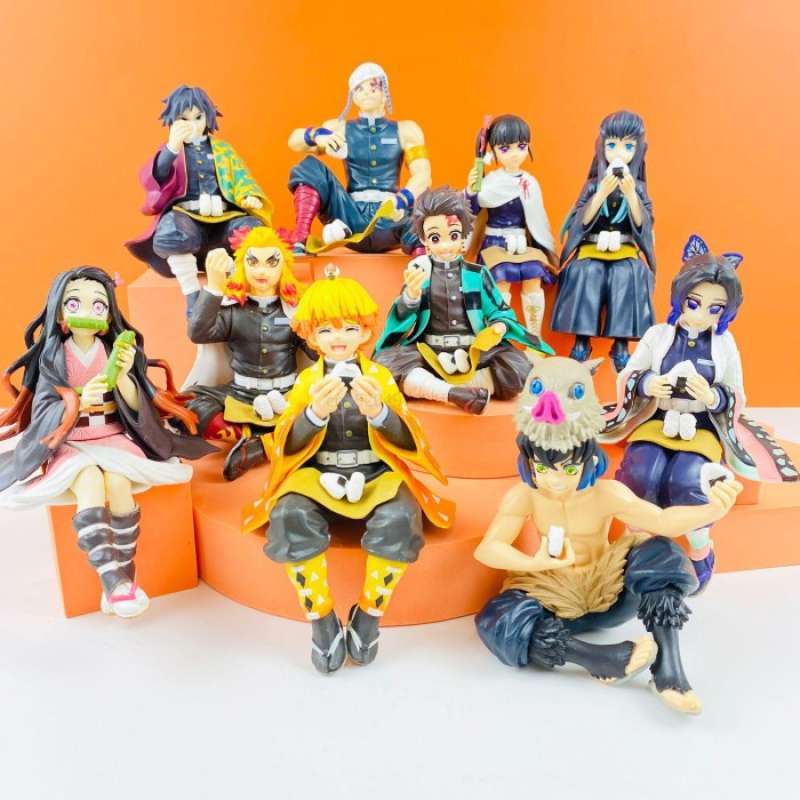 Jual Action Figure Demon Slayer Anime Kimetsu No Yaiba Eat Rice Ball ...
