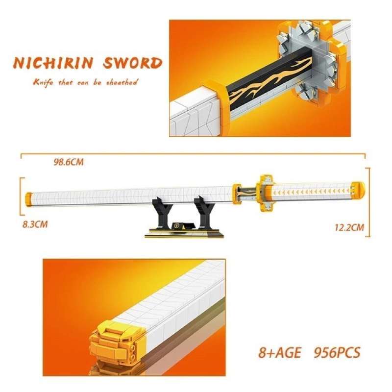 Jual Lego Anime Kimetsu No Yaiba Agatsuma Zenitsu Nichirin Sword Figure ...