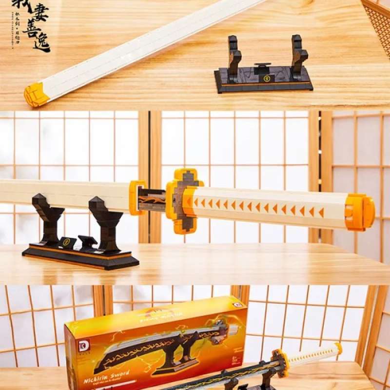 Jual Lego Anime Kimetsu No Yaiba Agatsuma Zenitsu Nichirin Sword Figure ...