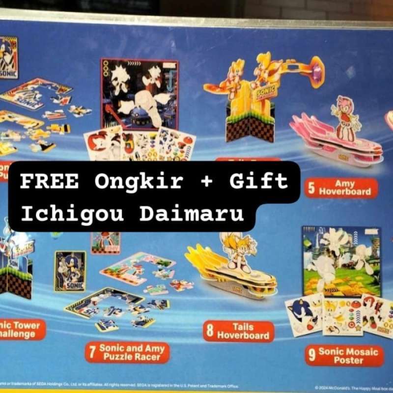 Jual Happy Meal 2024 Sonic Prime Amy Knuckles Tails Hoverboard Mosaic ...