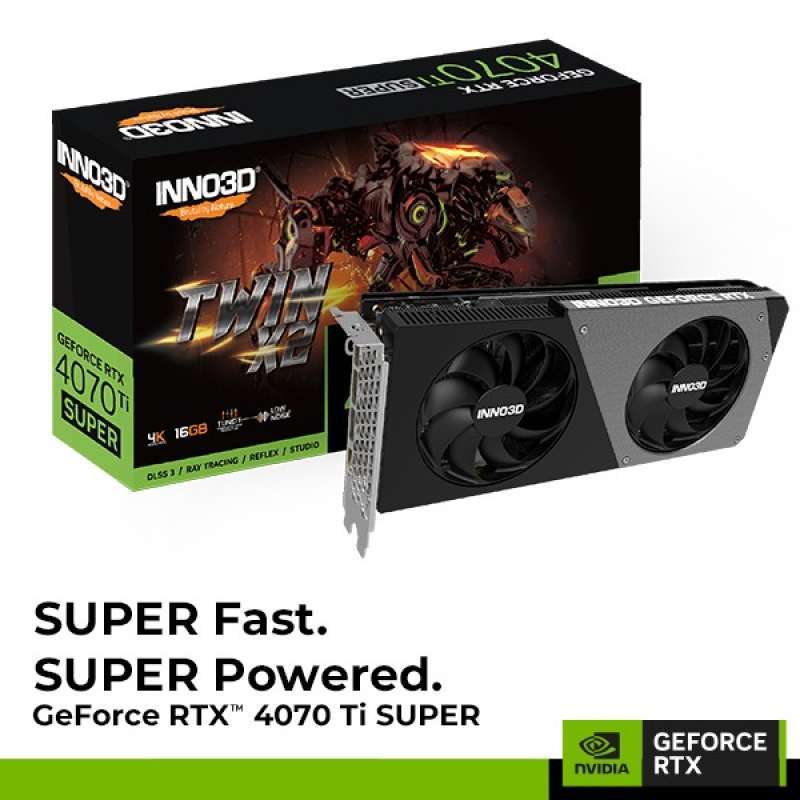 Jual Vga Card Inno3d Geforce Rtx 4070 Ti Super Twin X2 - 16gb Gddr6x Di Seller Nvidia Geforce ...