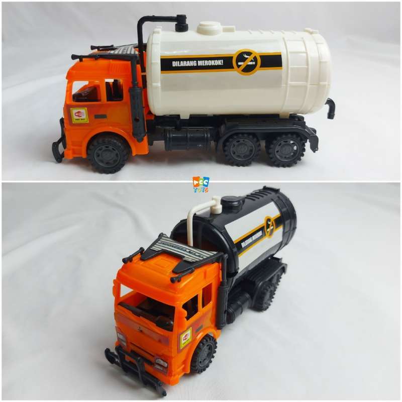 Jual Mainan Truk Tangki Oil Tank Truck Panjang 19 Cm - Oil Kuning Di ...