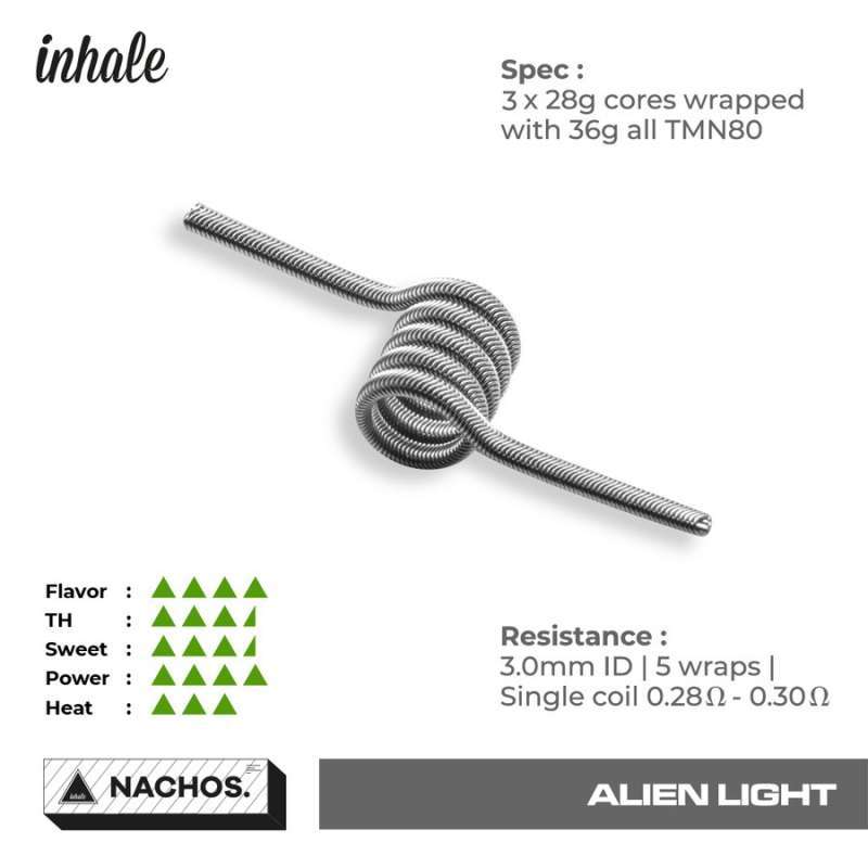 Jual Inhale Prebuild Coils Nachos | Alien | Light Di Seller Vape Spark ...