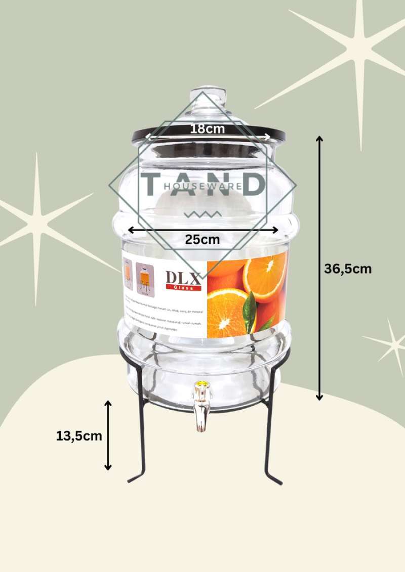 Promo Galon / Dispenser Sirup Jus Kaca Bonanza Dengan Seal Ukuran 14,5 ...