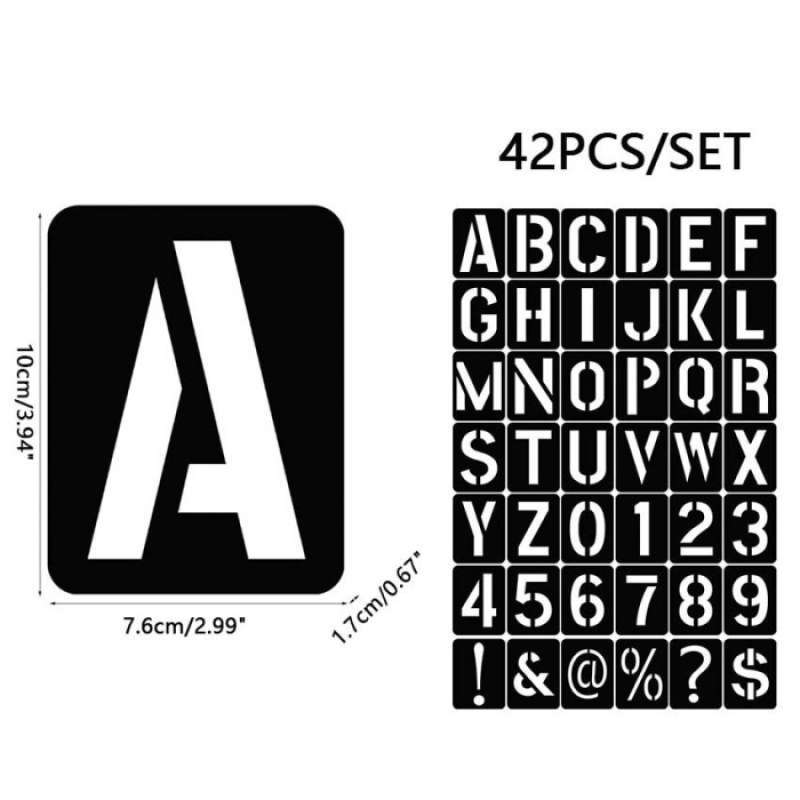 Jual Penggaris Cetakan Huruf Angka Penggaris Sablon Stensil Huruf ...