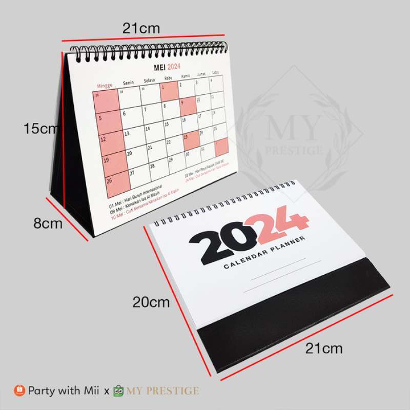 Jual Kalender Meja Duduk Planner 2024 Simple Agenda Kantor - Modern Di ...