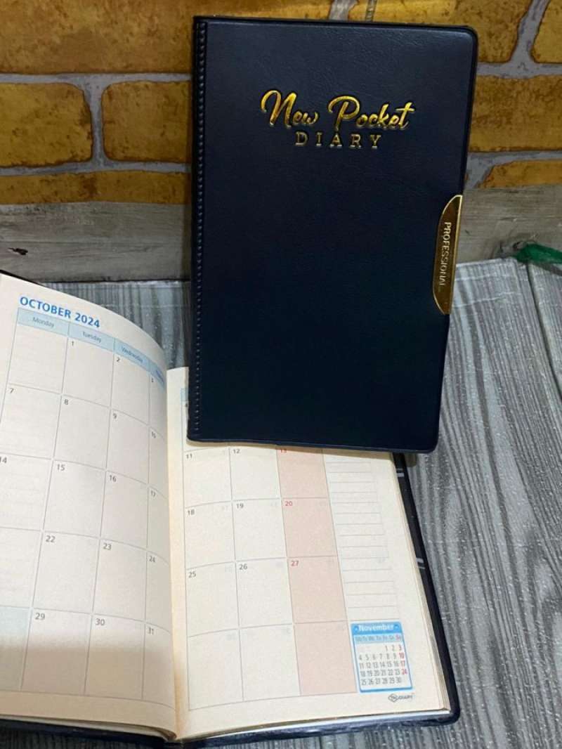 Jual Agenda New Pocket Diary Tahun 2024/agenda Saku Pocket Tahun 2024 - Poket Isi Putih Di ...
