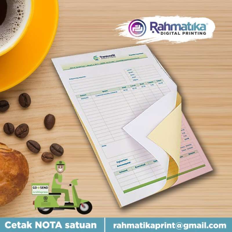 Jual Cetak Nota / Bon / Kwitansi Satuan A4/f4 2ply Full Color Di Seller ...