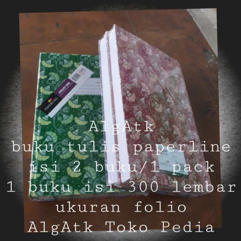 Jual Buku Tulis 300 Lembar Ukuran Folio Paperline Harga Untuk 2 Buku Di Seller Velvet Store ...