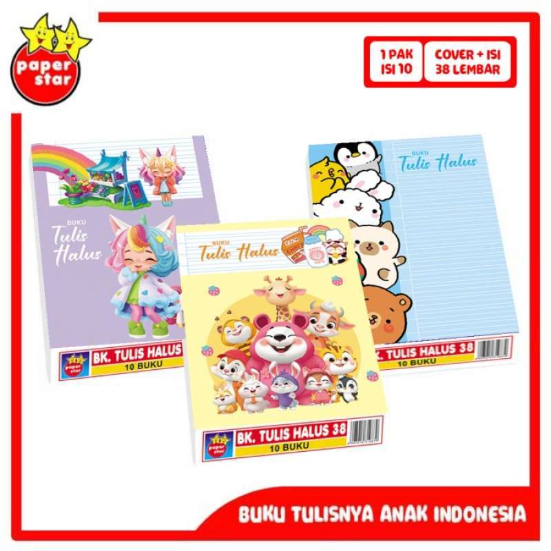 Jual Buku Tulis Halus 38 Paper Star - Garis 3 Di Seller Velvet Store ...