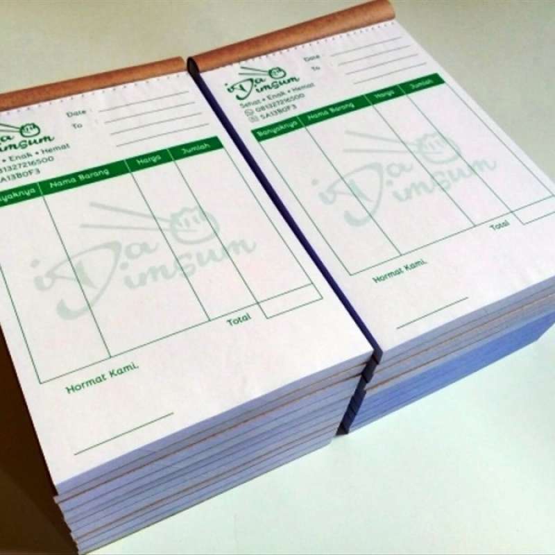 Jual Cetak Nota Kwitansi Invoice 1/2 Folio 4 Ply Cetak 2 Warna Di ...