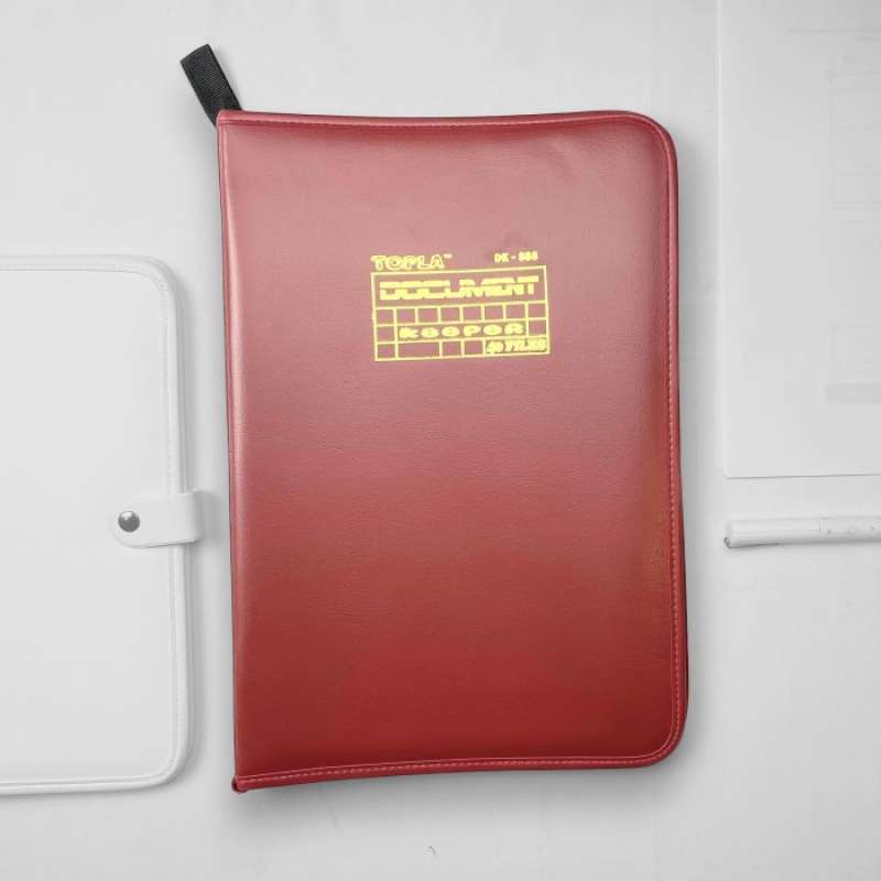 Jual Document Keeper Map Dokumen Kulit Resleting Anti Air Topla 40file ...