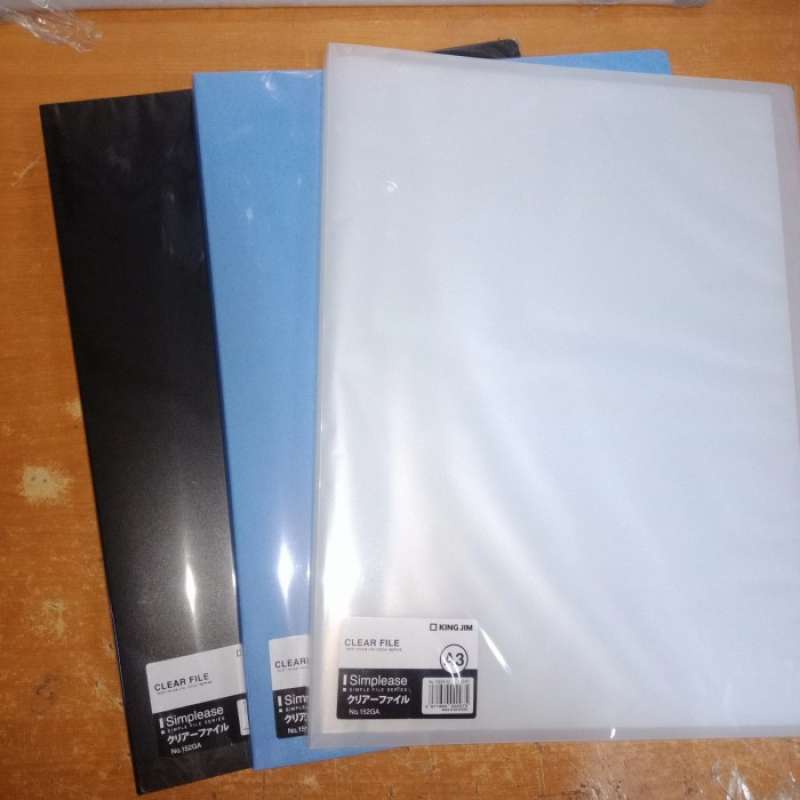 Jual Clear File King Jim A3 152ga Portrait/ Clear Holder A3 Berdiri - Hitam Di Seller Velvet ...