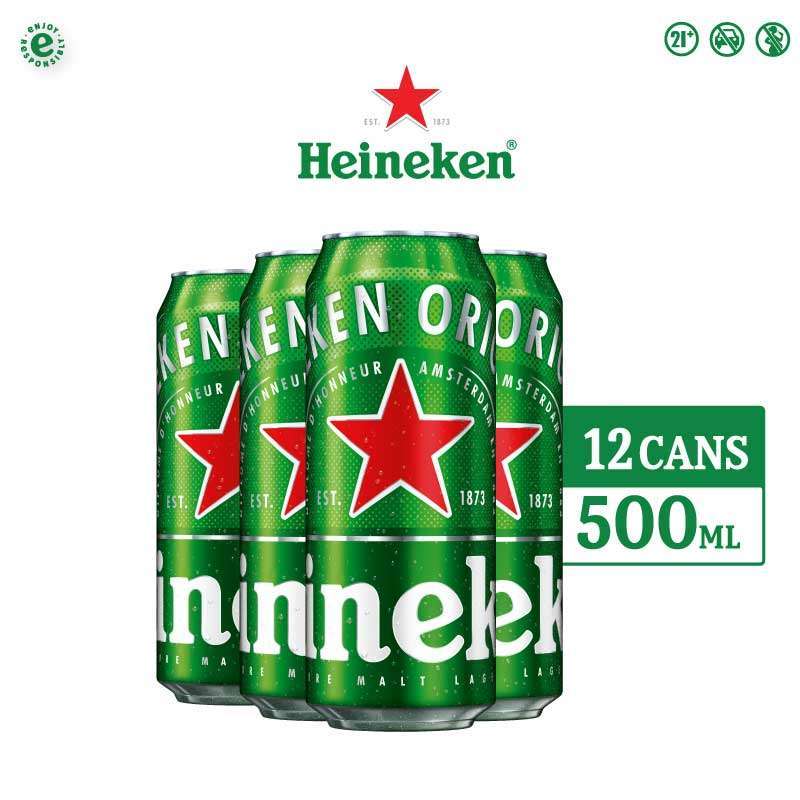 Jual Heineken Beer 500ml Can 12 Pack Di Seller Drink Corner Official ...