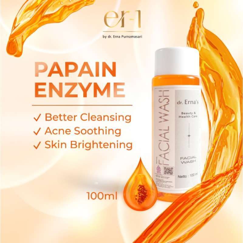 Jual Er-1 By Dr. Erna Papain Enzyme Facial Wash Cleanser 100 Ml Di ...